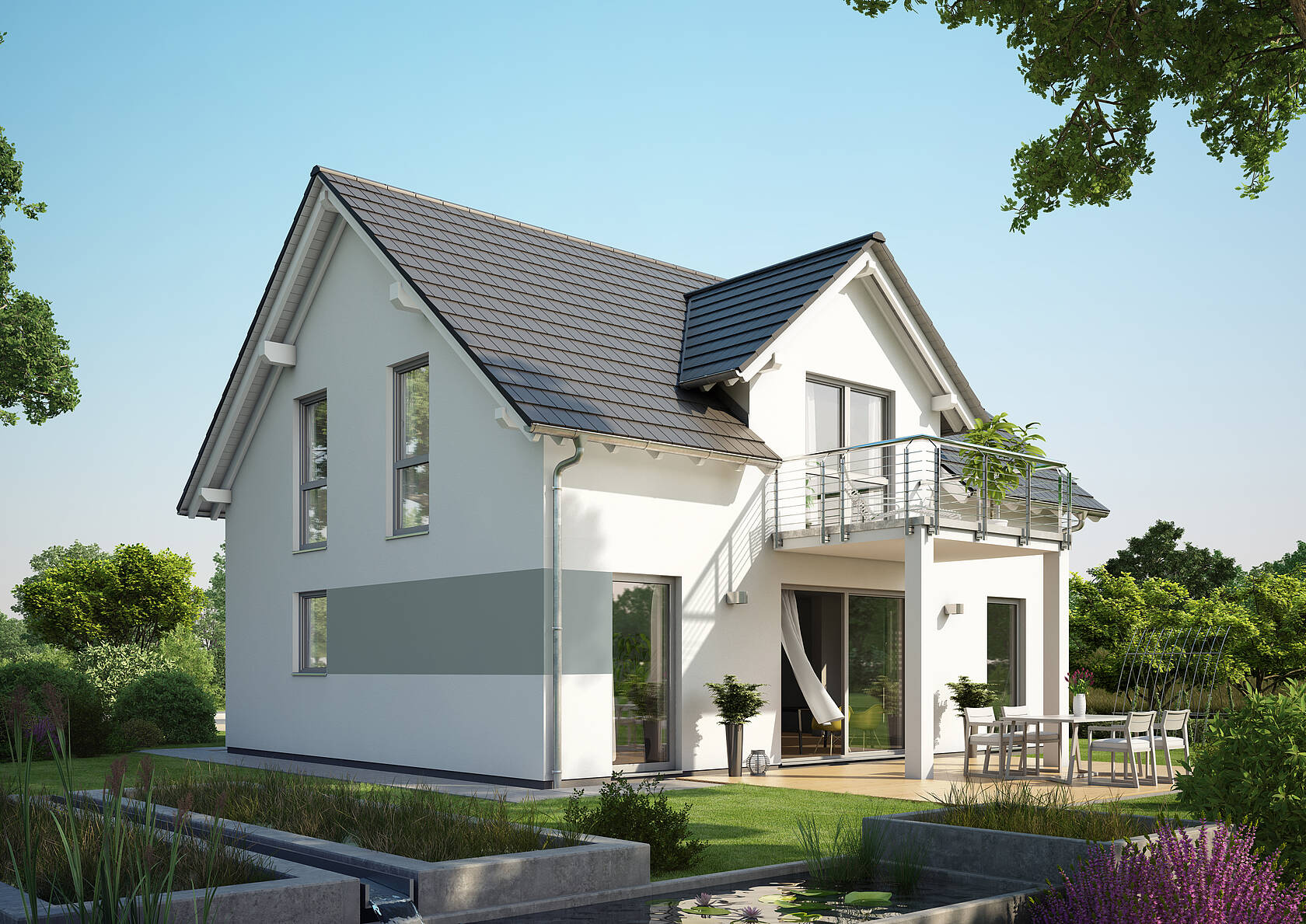 Familienhaus Signum Plus von Kern-Haus | Großer Balkon